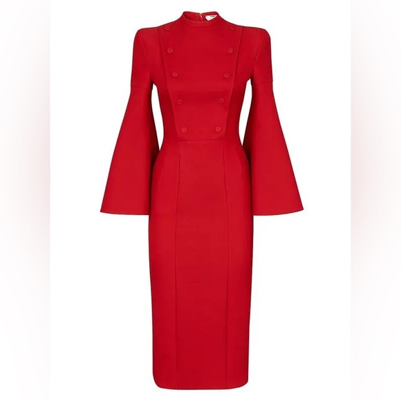 Fendi | Dresses | Fendi Button Up Double Breasted Wool Dress 38 | Poshmark
